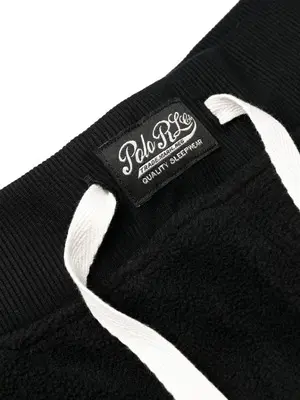 Polo Ralph Lauren Embroidered-logo Fleece Trousers - Black