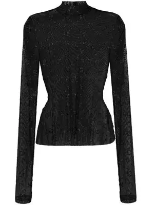 MARINE SERRE Regenerated Glitter Blouse