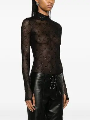 MARINE SERRE Regenerated Glitter Blouse