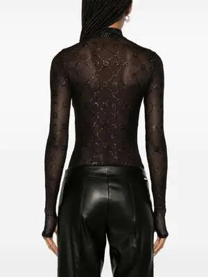 MARINE SERRE Regenerated Glitter Blouse