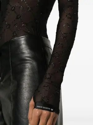 MARINE SERRE Regenerated Glitter Blouse