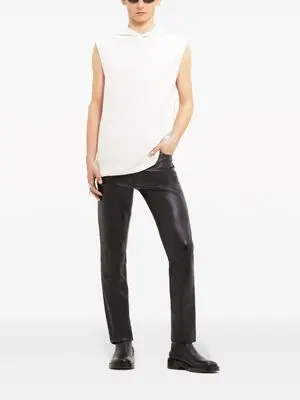COURREGES Logo-appliqué Sleeveless Hoodie