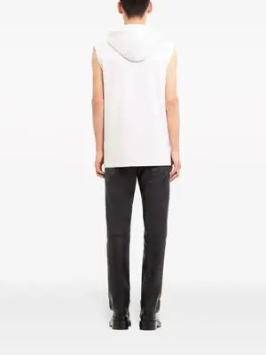 COURREGES Logo-appliqué Sleeveless Hoodie