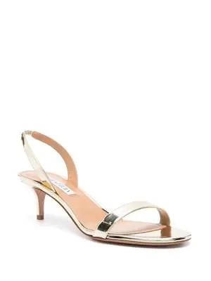 AQUAZZURA So Nude 60mm Leather Sandals - Gold