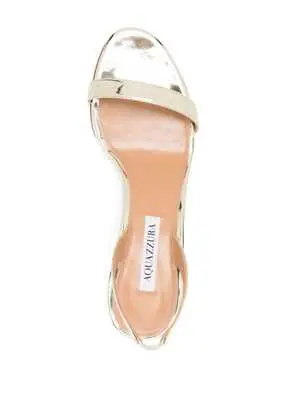 AQUAZZURA So Nude 60mm Leather Sandals - Gold
