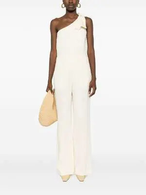 Chloé One-shoulder Linen Jumpsuit - Yellow