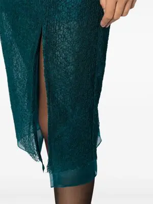 JASON WU Double-layered Embroidered Silk Skirt - Green