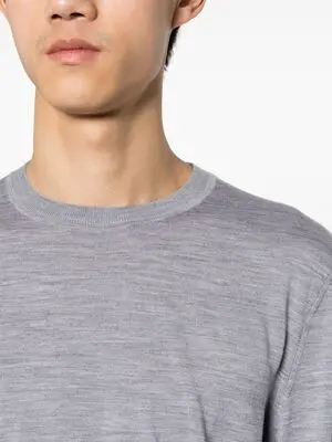Theory Fine-knit Wool Jumper - Grey