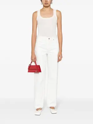 Jacquemus Gros Grain Cotton Tank Top - Neutrals
