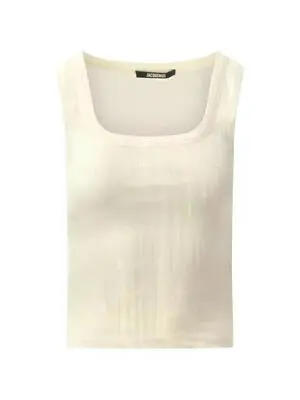 JACQUEMUS Gros Grain Cotton Tank Top