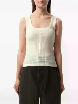 Jacquemus Gros Grain Cotton Tank Top - Neutrals