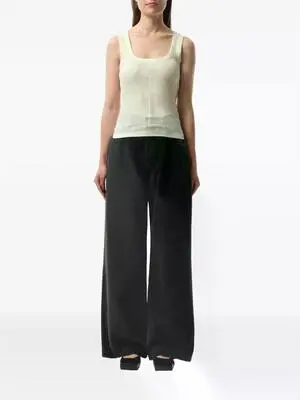 Jacquemus Gros Grain Cotton Tank Top Neutrals