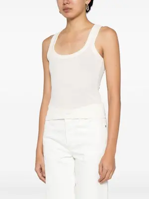 Jacquemus Gros Grain Cotton Tank Top - Neutrals