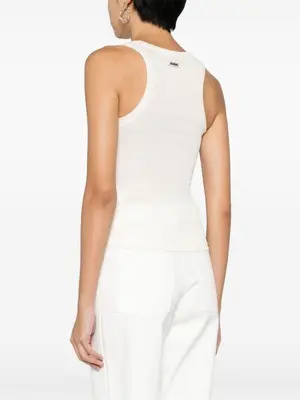 Jacquemus Gros Grain Cotton Tank Top - Neutrals