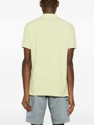 C.P. COMPANY Logo-patch Piqué Polo Shirt - Green