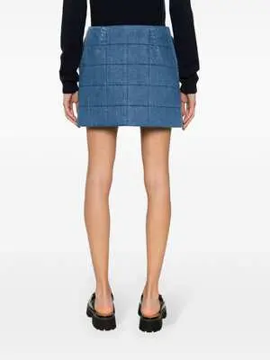 Gucci Quilted Denim Miniskirt