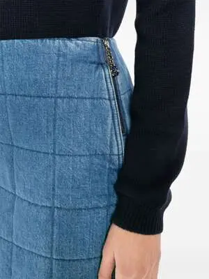 Gucci Quilted Denim Miniskirt