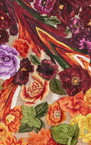 Oscar De La Renta Floral-Embroidered Tulle Mini Dress In Multi - 50% Off |  Editorialist