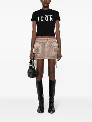 Dsquared2 Logo-print Cropped T-shirt
