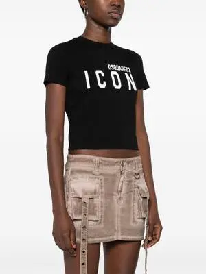 Dsquared2 Logo-print Cropped T-shirt