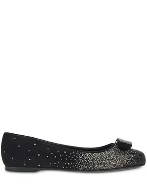 FERRAGAMO Vara Bow Ballerina Shoes - Black