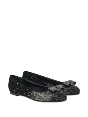 FERRAGAMO Vara Bow Ballerina Shoes - Black