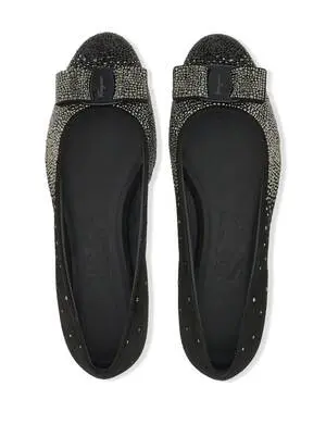 FERRAGAMO Vara Bow Ballerina Shoes - Black