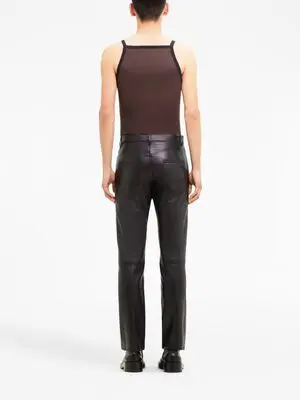 COURREGES Leather Straight-leg Trousers