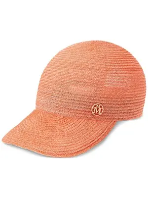 MAISON MICHEL Tiger Interwoven Cap - Orange