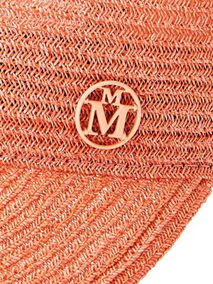 MAISON MICHEL Tiger Interwoven Cap - Orange