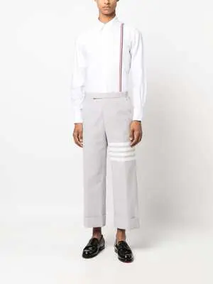 Thom Browne Rwb Stripe Cotton Shirt