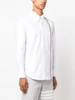 Thom Browne Rwb Stripe Cotton Shirt
