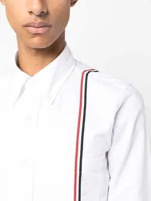 Thom Browne Rwb Stripe Cotton Shirt