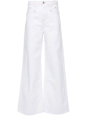 Isabel Marant Étoile High-rise Wide-leg Jeans - White