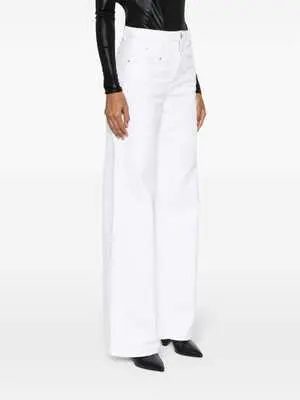 Isabel Marant Étoile High-rise Wide-leg Jeans - White