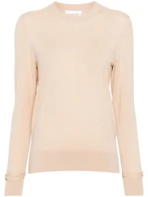 Chloé Long-sleeve Wool Jumper - Neutrals