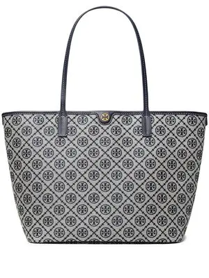 Tory Burch T Monogram Zip Tote - Blue