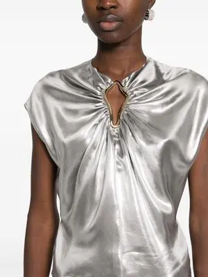 LANVIN Embellished Lamé Top