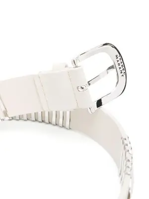 Isabel Marant Étoile Tehora Leather Belt - White
