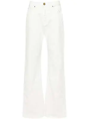 Pinko Wanda High-rise Wide-leg Jeans - White