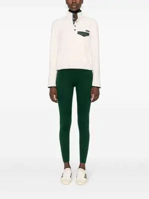SPORTY & RICH Logo-patch Fleece Top - Neutrals