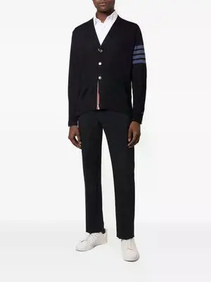 Thom Browne 4-bar V-neck Cardigan - Blue