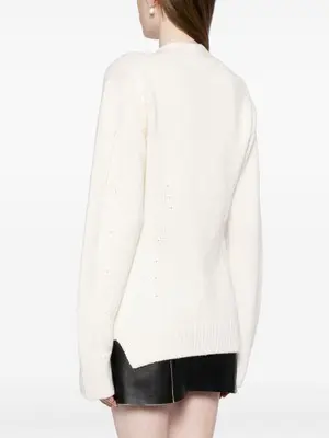 Helmut Lang V-neck Tailored Cardigan - White
