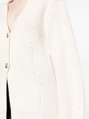 Helmut Lang V-neck Tailored Cardigan - White