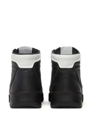 COURREGES Mid Club 02 Leather Sneakers - Black