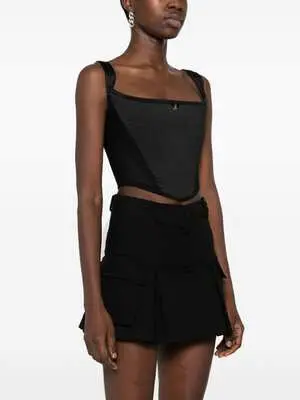 Dsquared2 Mesh-paneled Corset Top