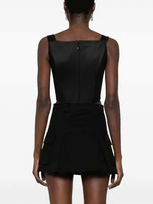 Dsquared2 Mesh-paneled Corset Top