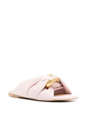 JW Anderson Corner Leather Sandals - Pink