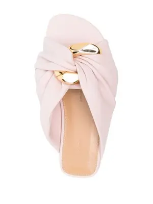JW Anderson Corner Leather Sandals - Pink