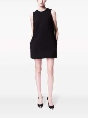 AREA Crystal-embellished Heart Mini Dress - Black